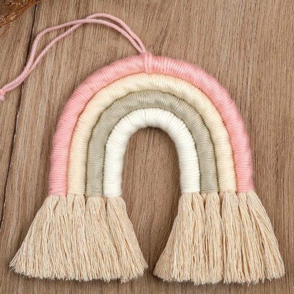 YMVV | Wall Decor | Boho Rainbow Macramewoven Boho Rainbow Wall Hanging ...